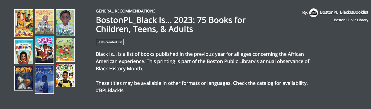 Boston Public Library Celebrates Black History Month with Annual “Black ...